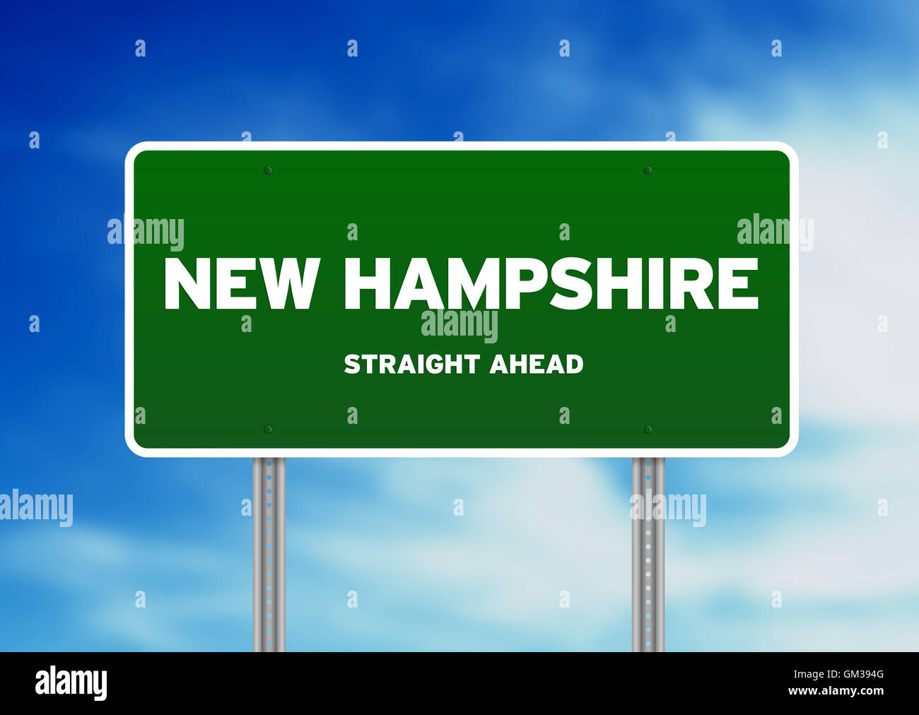 New Hampshire Highway Sign Stock Photo - Alamy