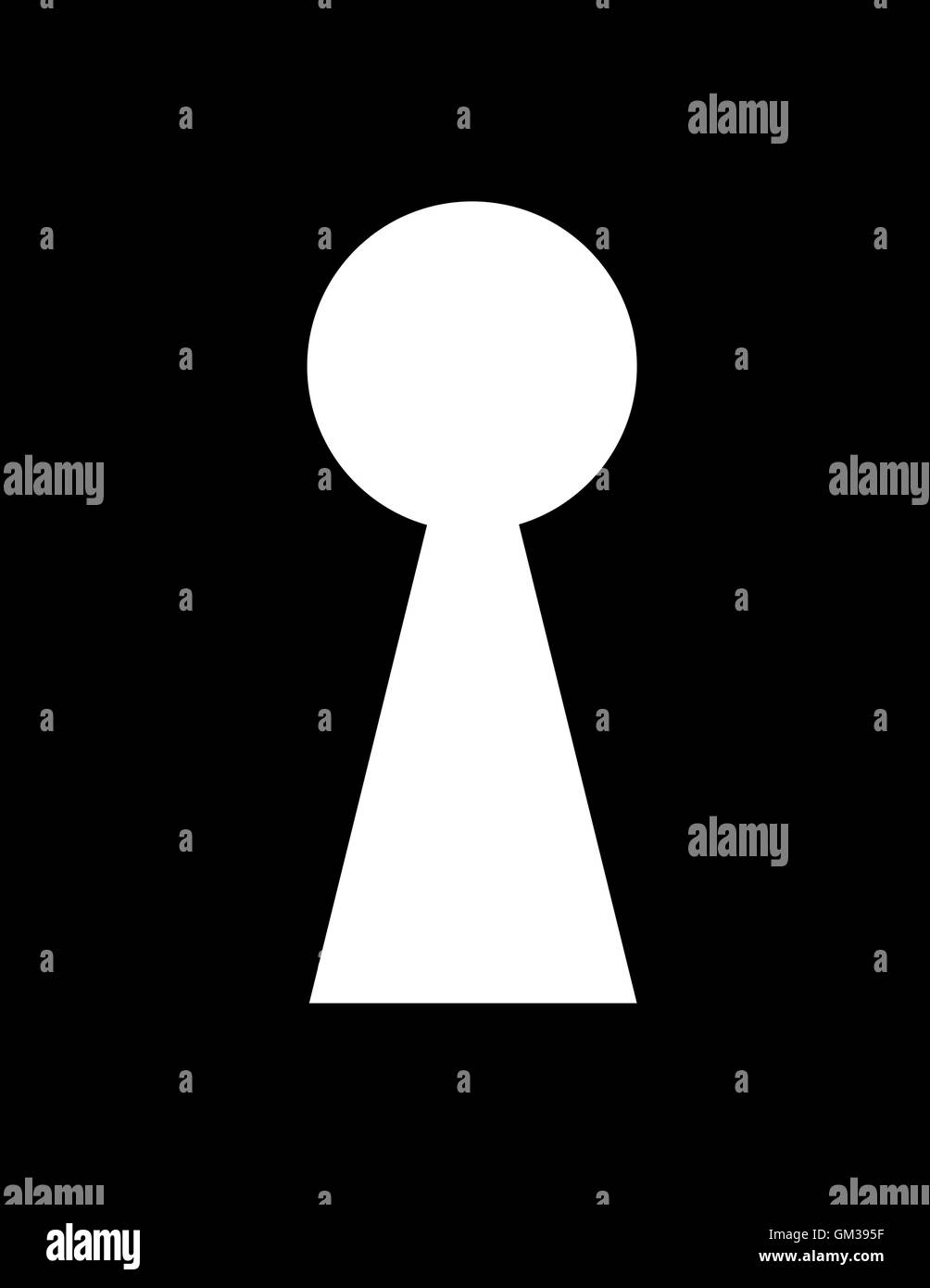 Black key hole white hi-res stock photography and images - Alamy