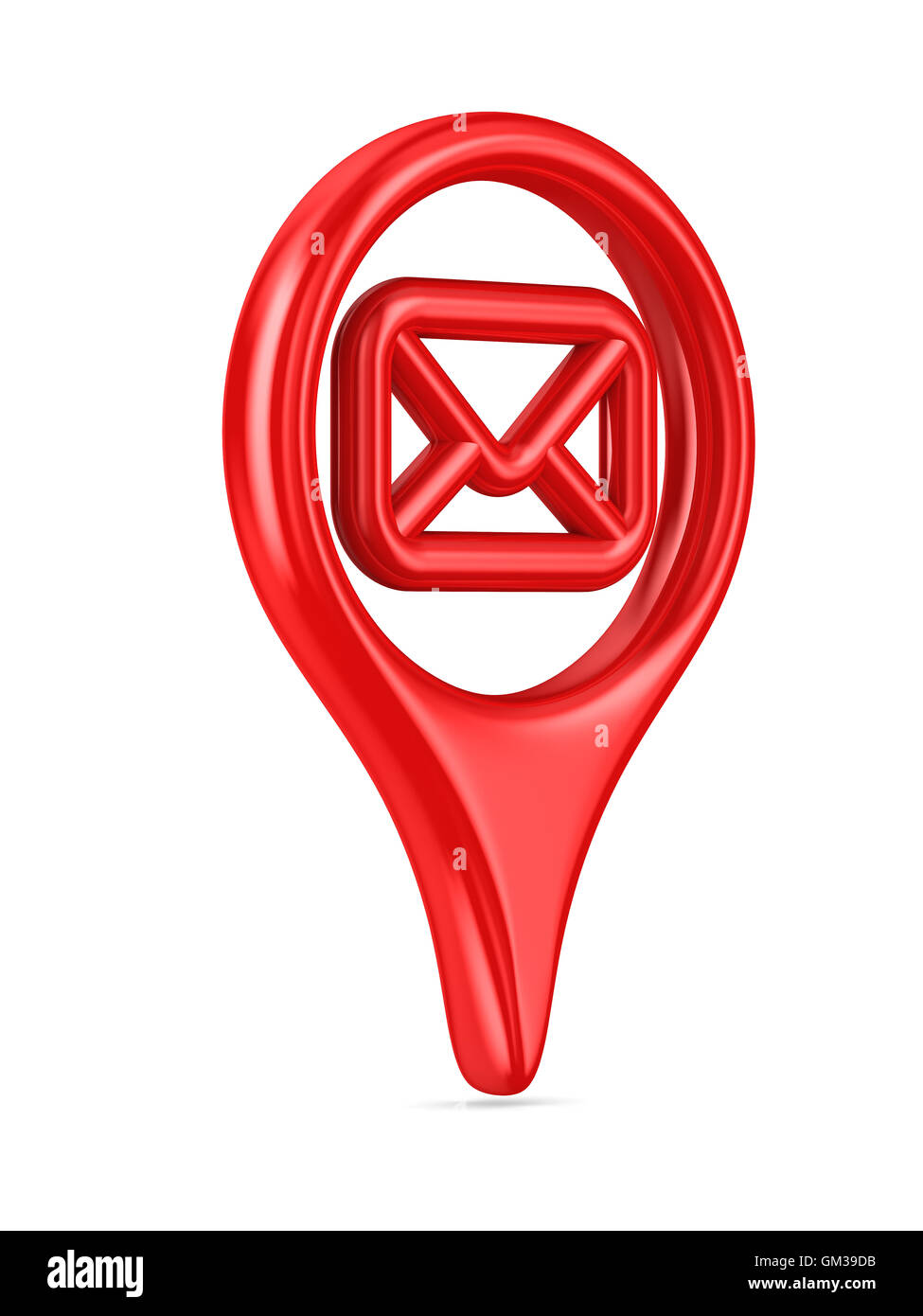 envelope traffic sign on white background. Isolated 3D image Stock ...