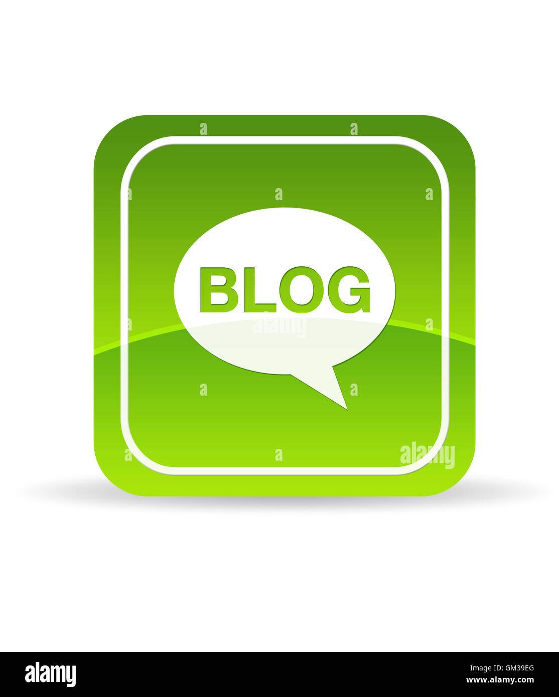 Green Blog Icon Stock Photo - Alamy