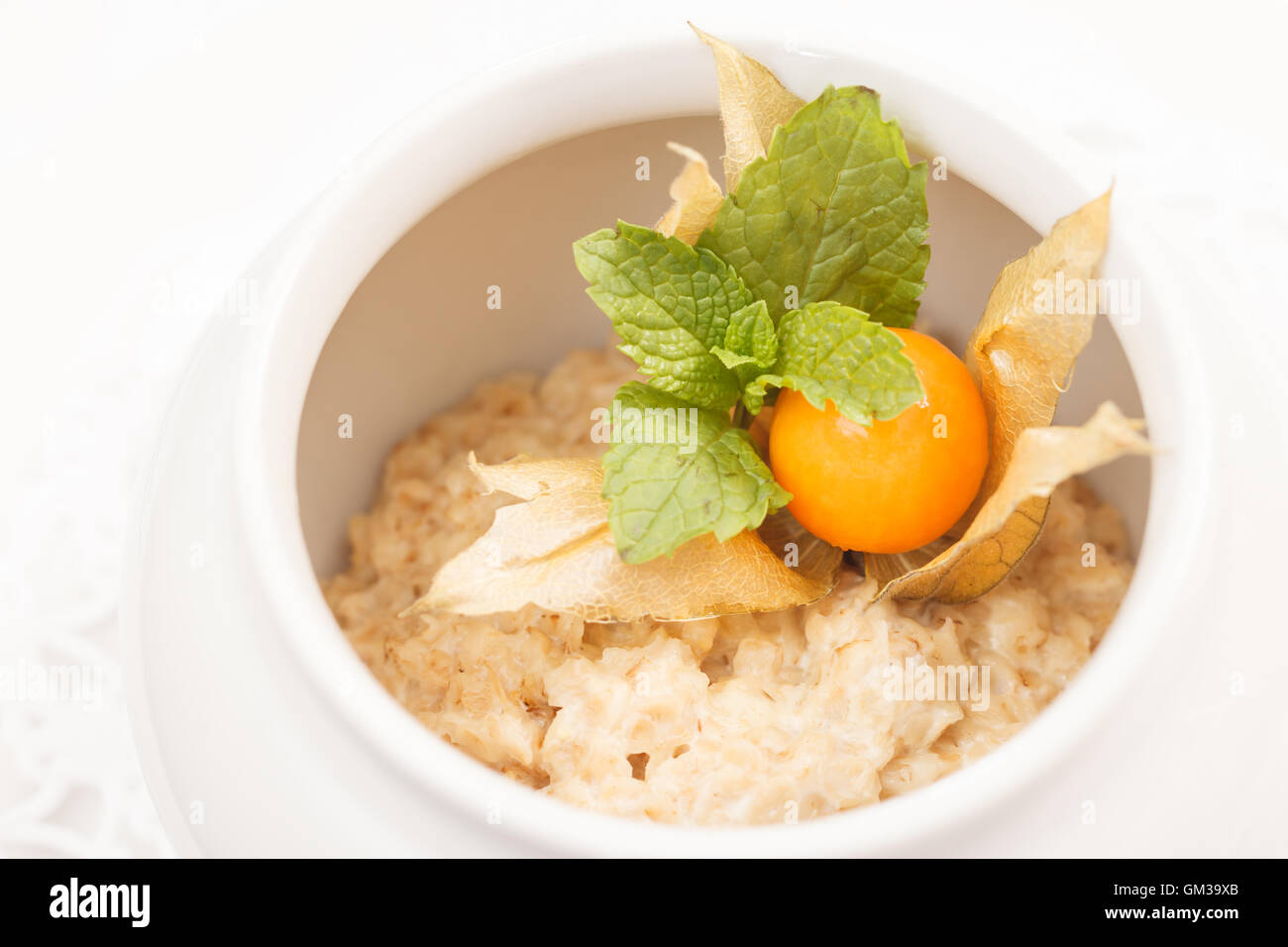 Hot porridge breakfast Stock Photo - Alamy