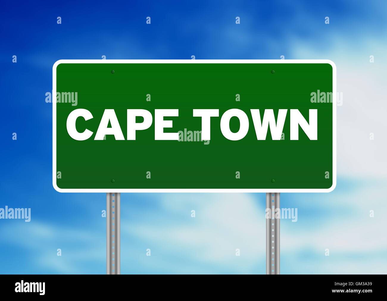 Cape Town Highway Sign Stock Photo - Alamy