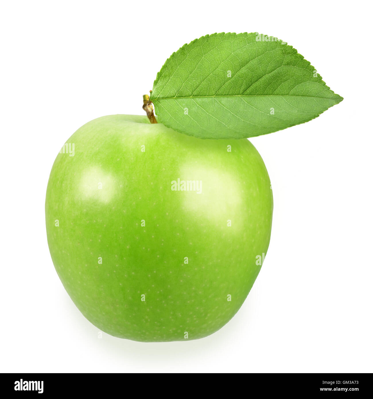 Single a green apple Stock Photo - Alamy