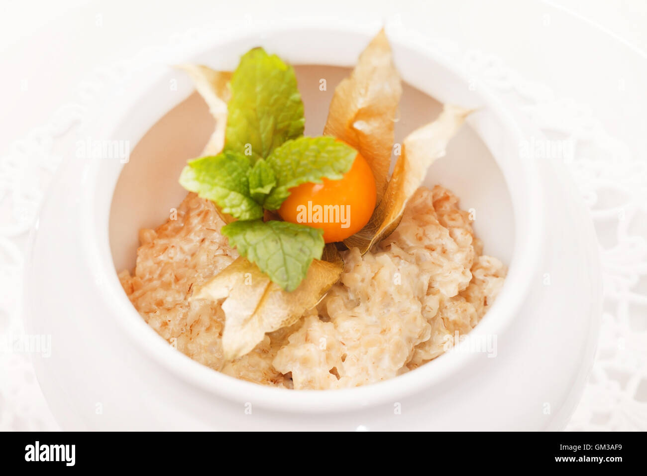 Hot porridge breakfast Stock Photo - Alamy