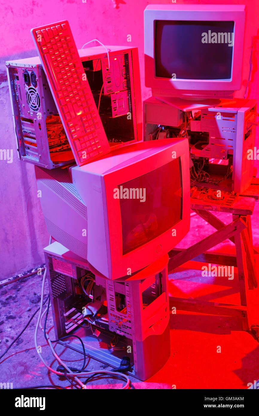 Destroyed computer hi-res stock photography and images - Alamy