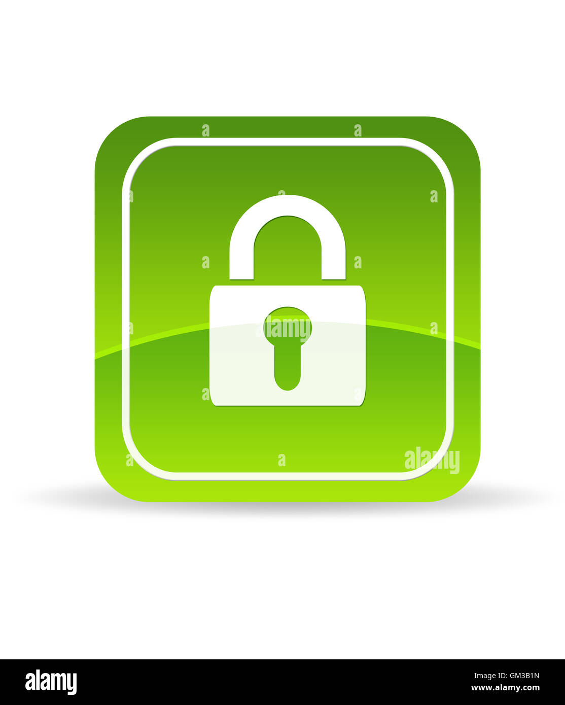 Green Lock Icon Stock Photo - Alamy