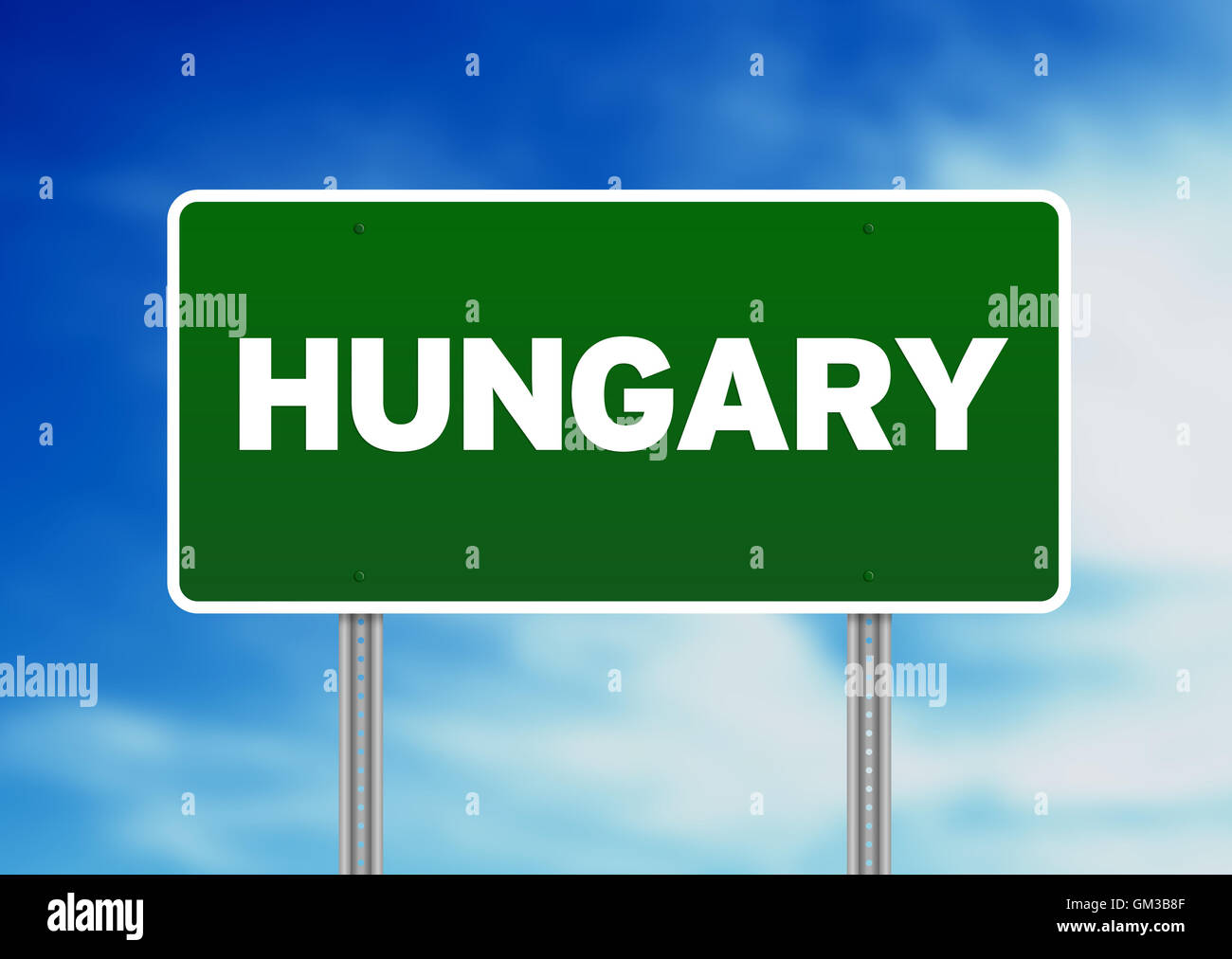Hungary Highway Sign Stock Photo - Alamy