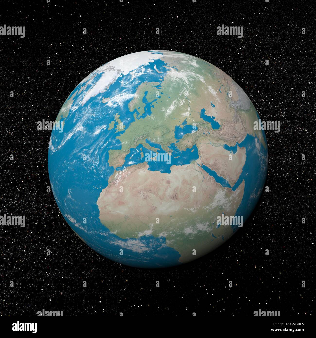 Europe on earth - 3D render Stock Photo - Alamy