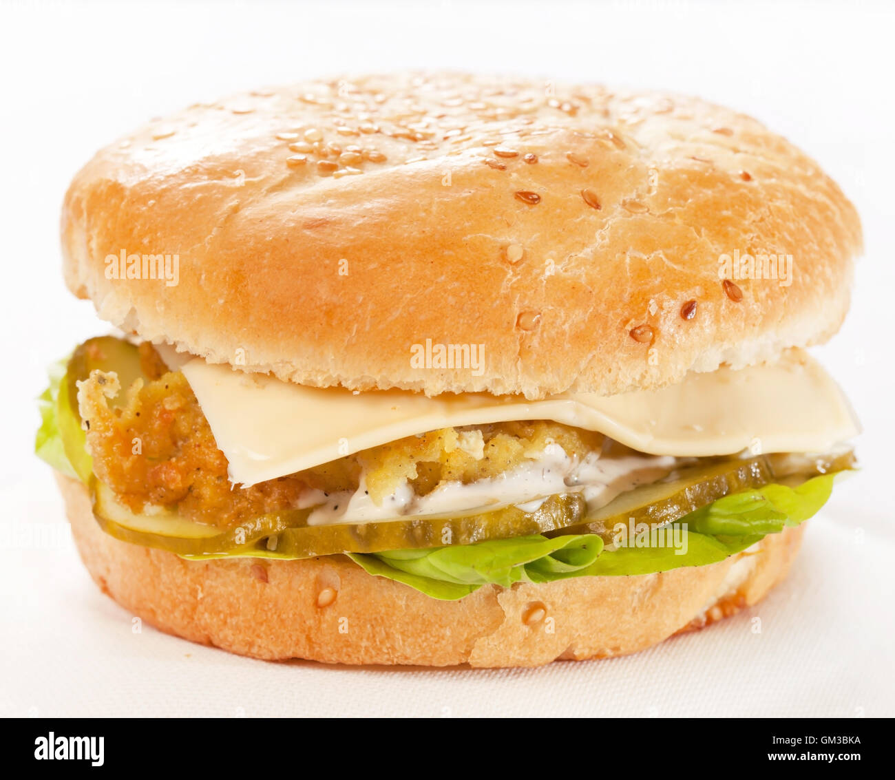 cheeseburger on the plate Stock Photo - Alamy
