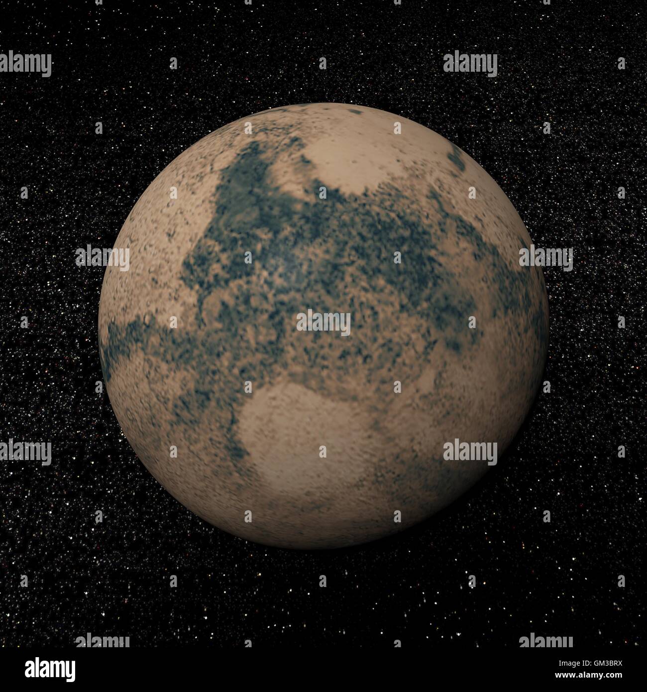 Mars planet and stars - 3D render Stock Photo - Alamy