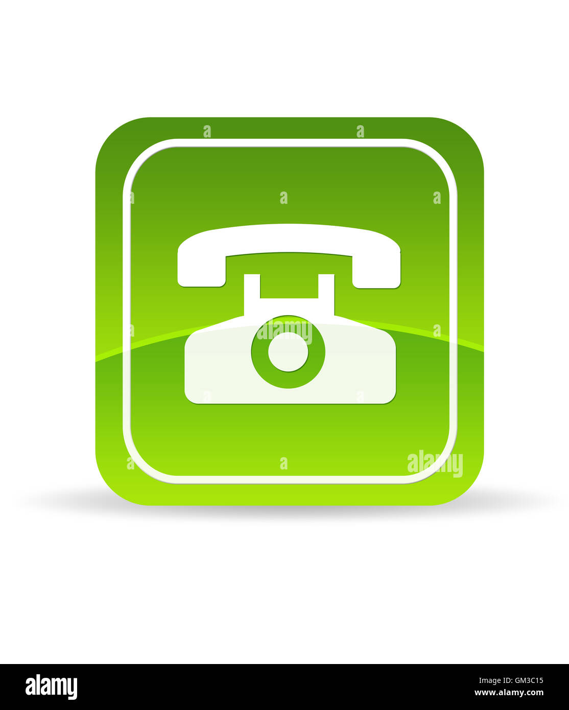 Green telephone Icon Stock Photo - Alamy
