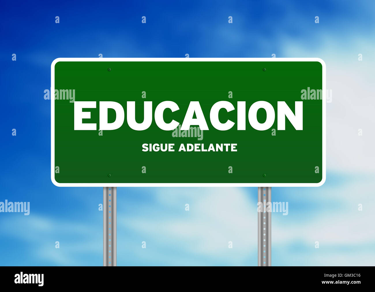 Education Road Sign Stock Photo - Alamy