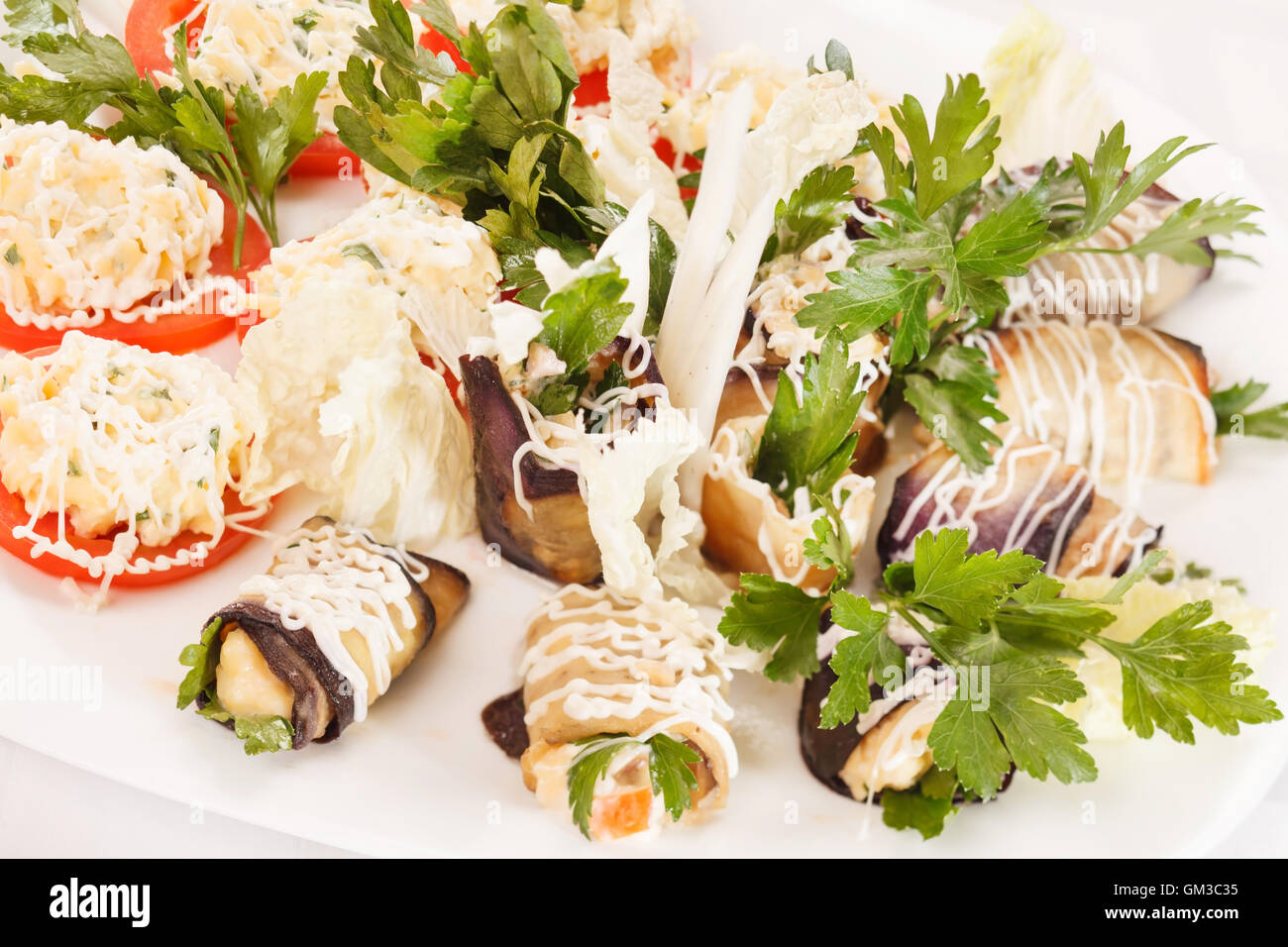 vegetables stuffed with cottage cheese Stock Photo - Alamy