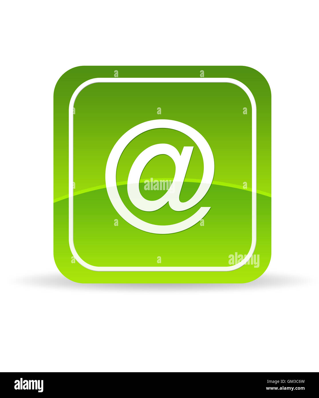 Green Email Icon Stock Photo - Alamy