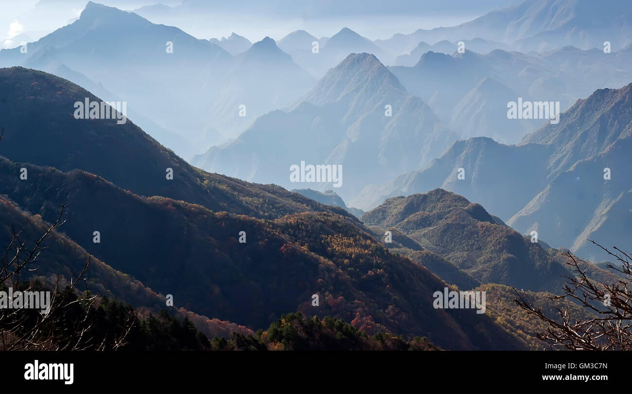 Beautiful autumn landscape in Shennongjia Mountains, Hubei, China Stock ...