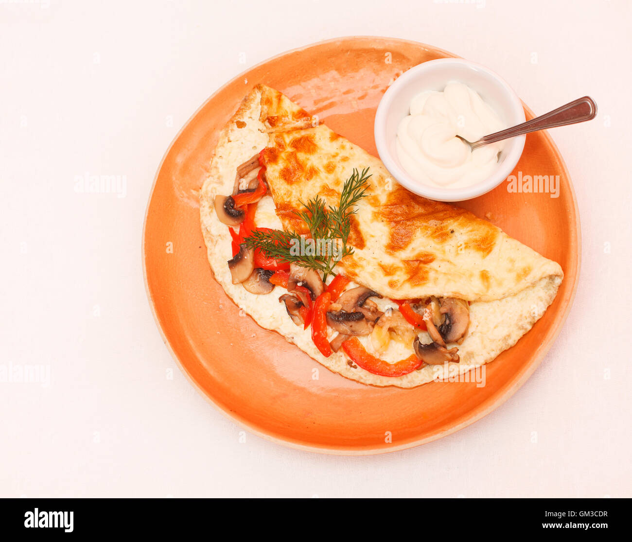 omelet with vegetables Stock Photo - Alamy