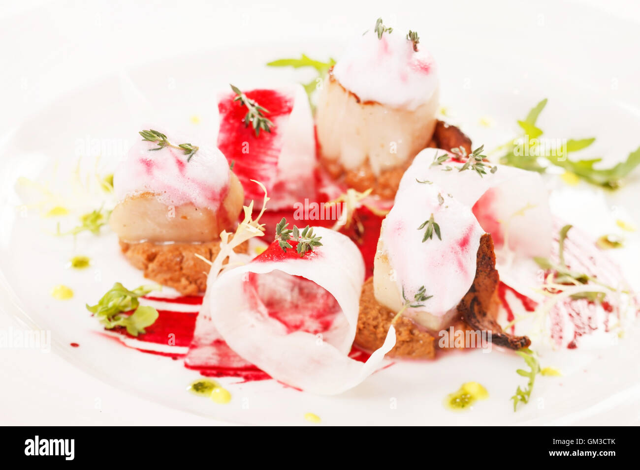 Scallop seafood appetizer Stock Photo - Alamy