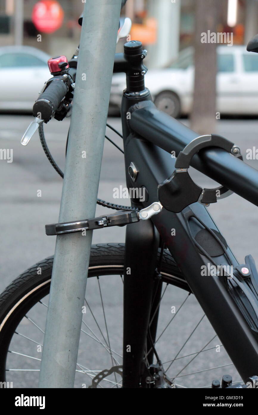 Padlock for bike Stock Photo - Alamy