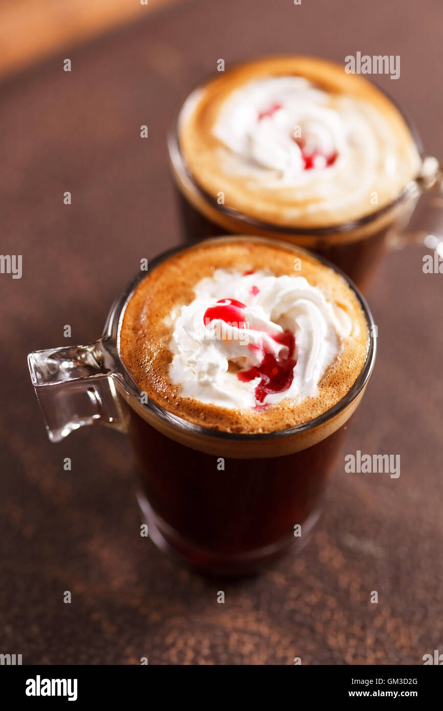 coffee with whipped cream Stock Photo - Alamy
