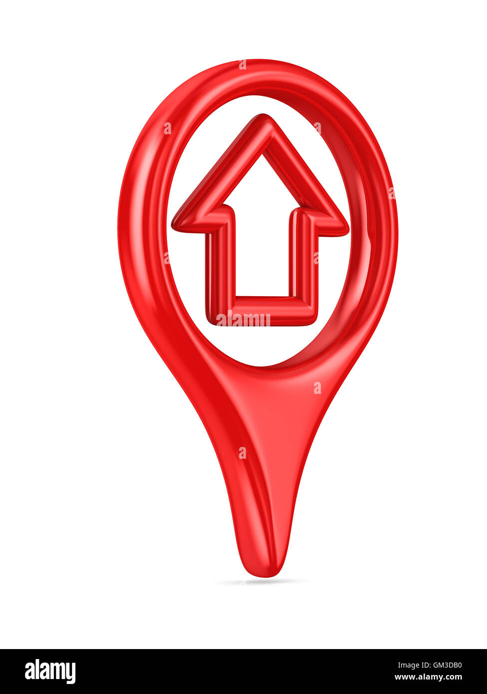 house traffic sign on white background. Isolated 3D image Stock Photo ...