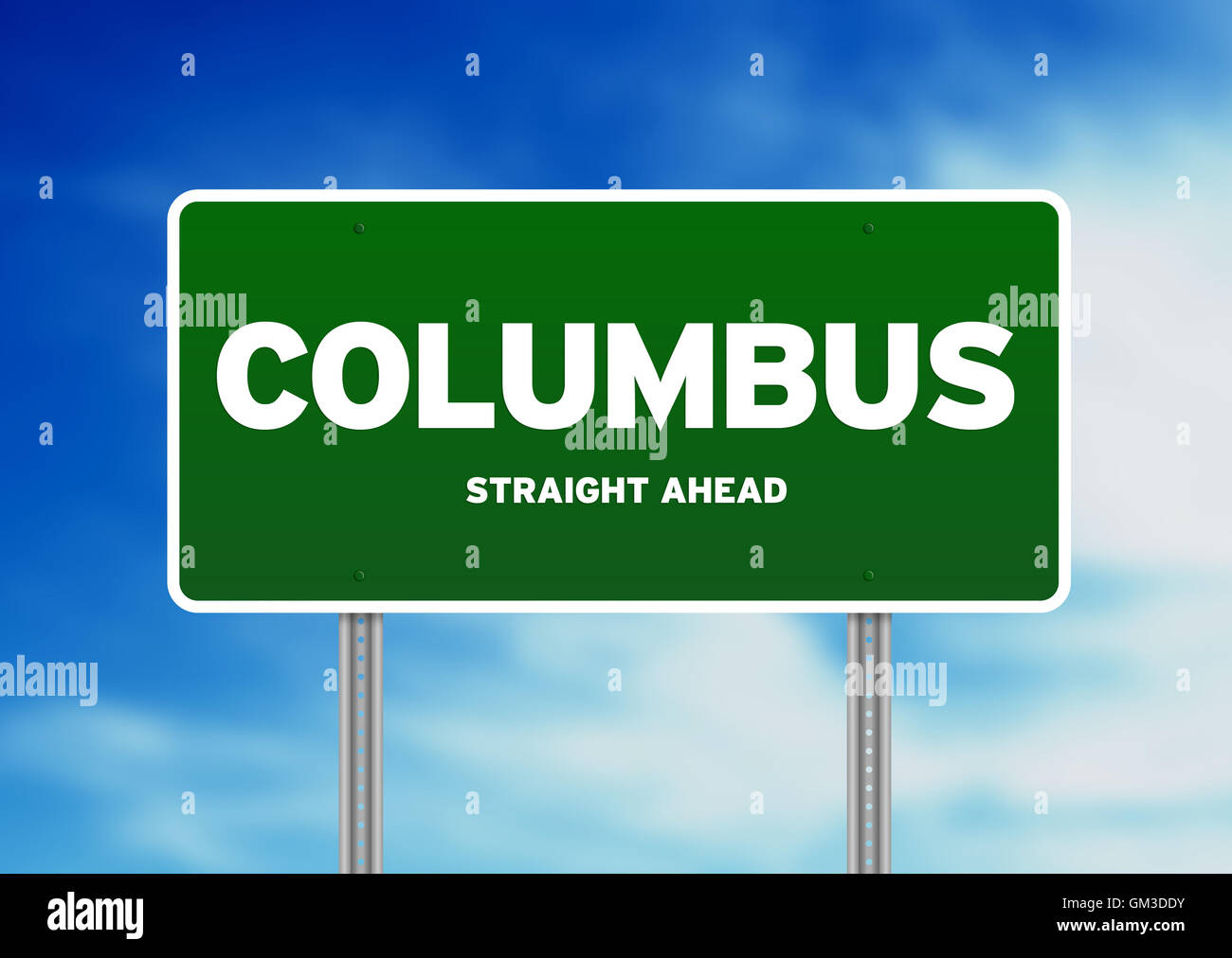 Columbus Highway Sign Stock Photo - Alamy