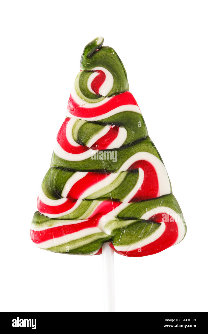 Christmas tree lollipop Stock Photo - Alamy