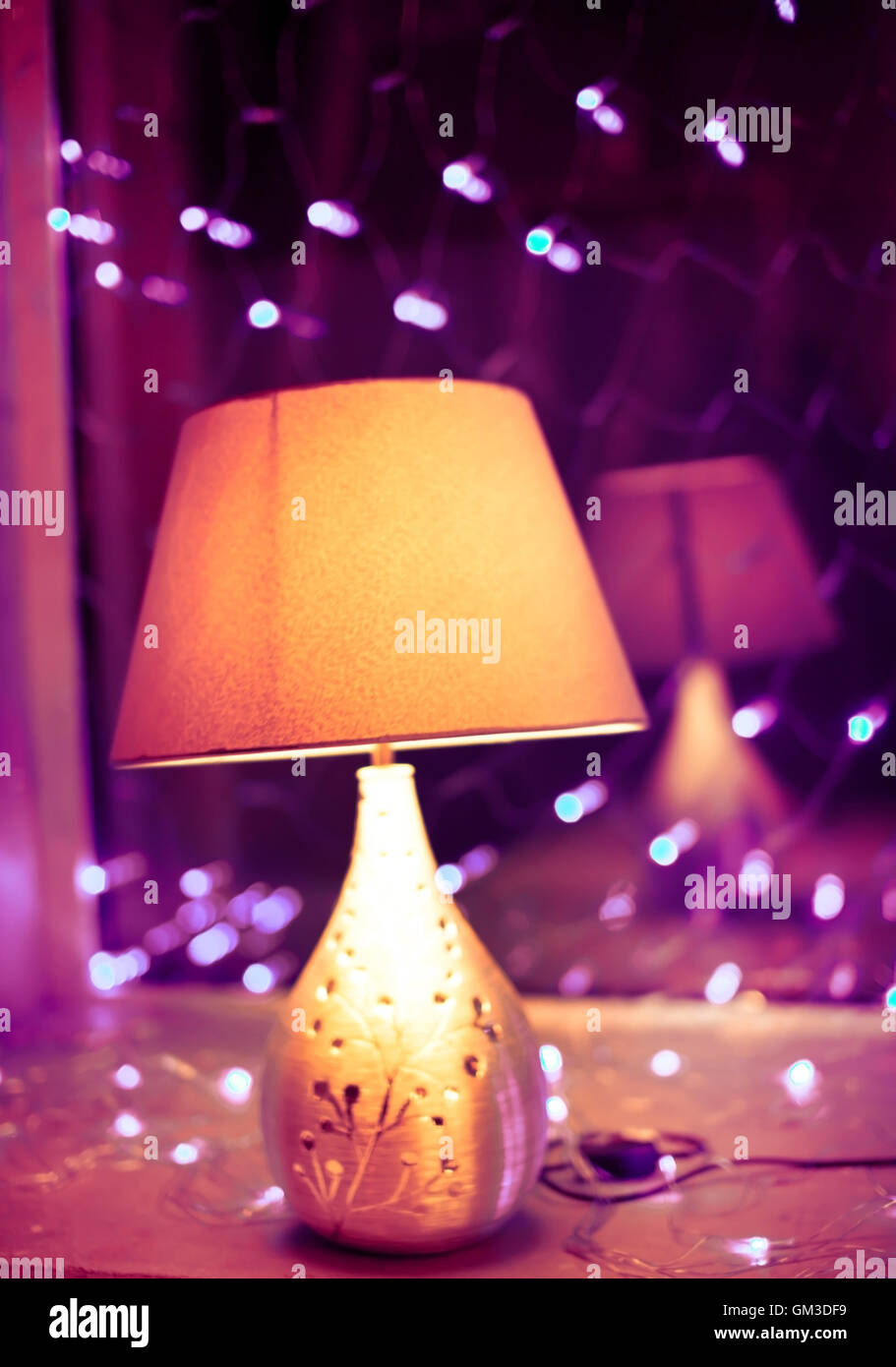 lamp near window Stock Photo - Alamy