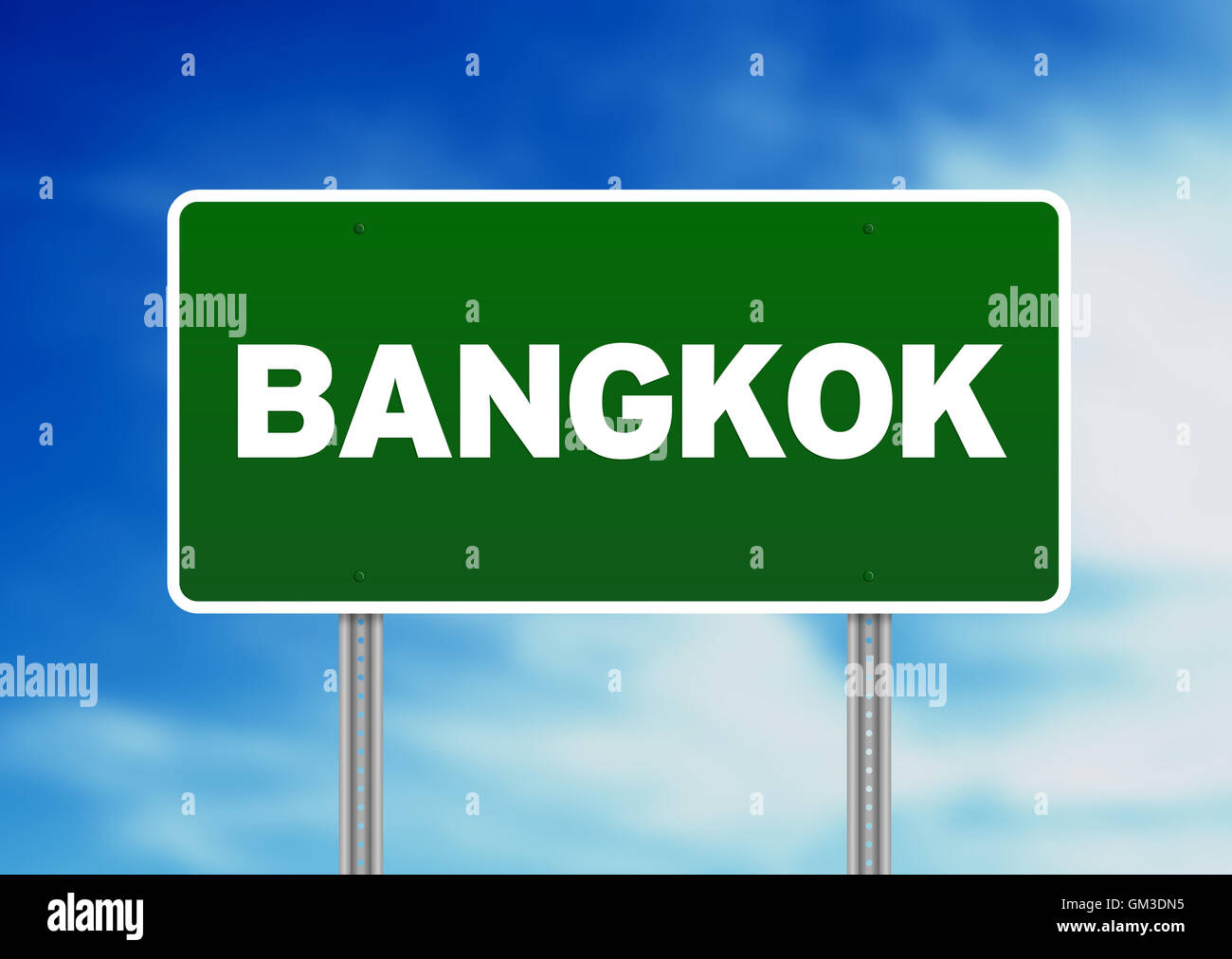 Bangkok Road Sign Stock Photo - Alamy