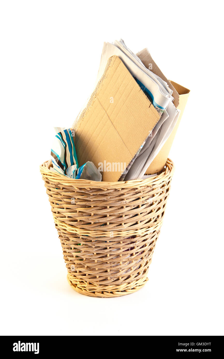 Waste paper bin Stock Photo - Alamy