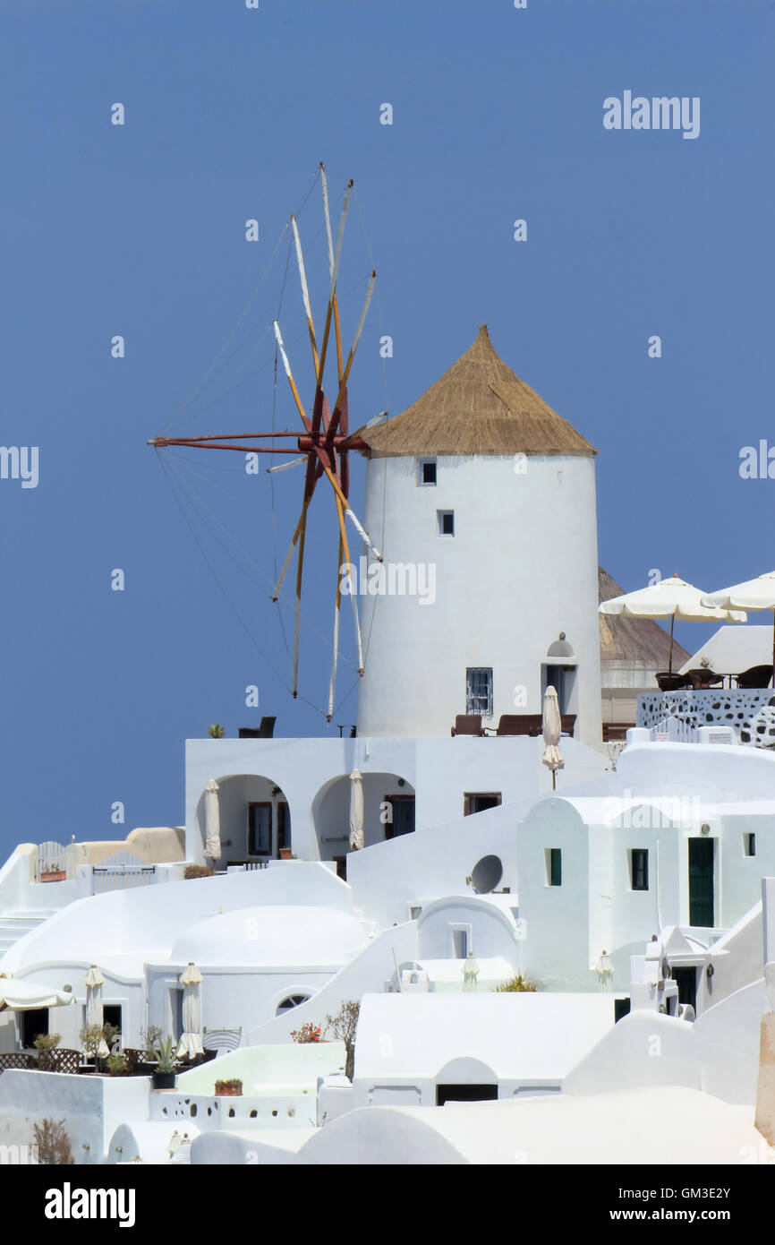 Old windmill at Oia, Santorini, Greece Stock Photo - Alamy