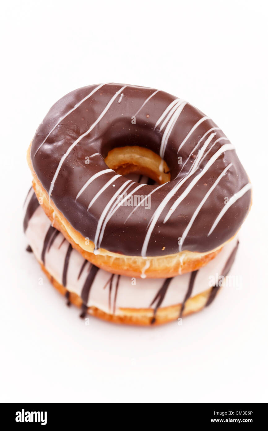 doughnuts isolated on white Stock Photo - Alamy