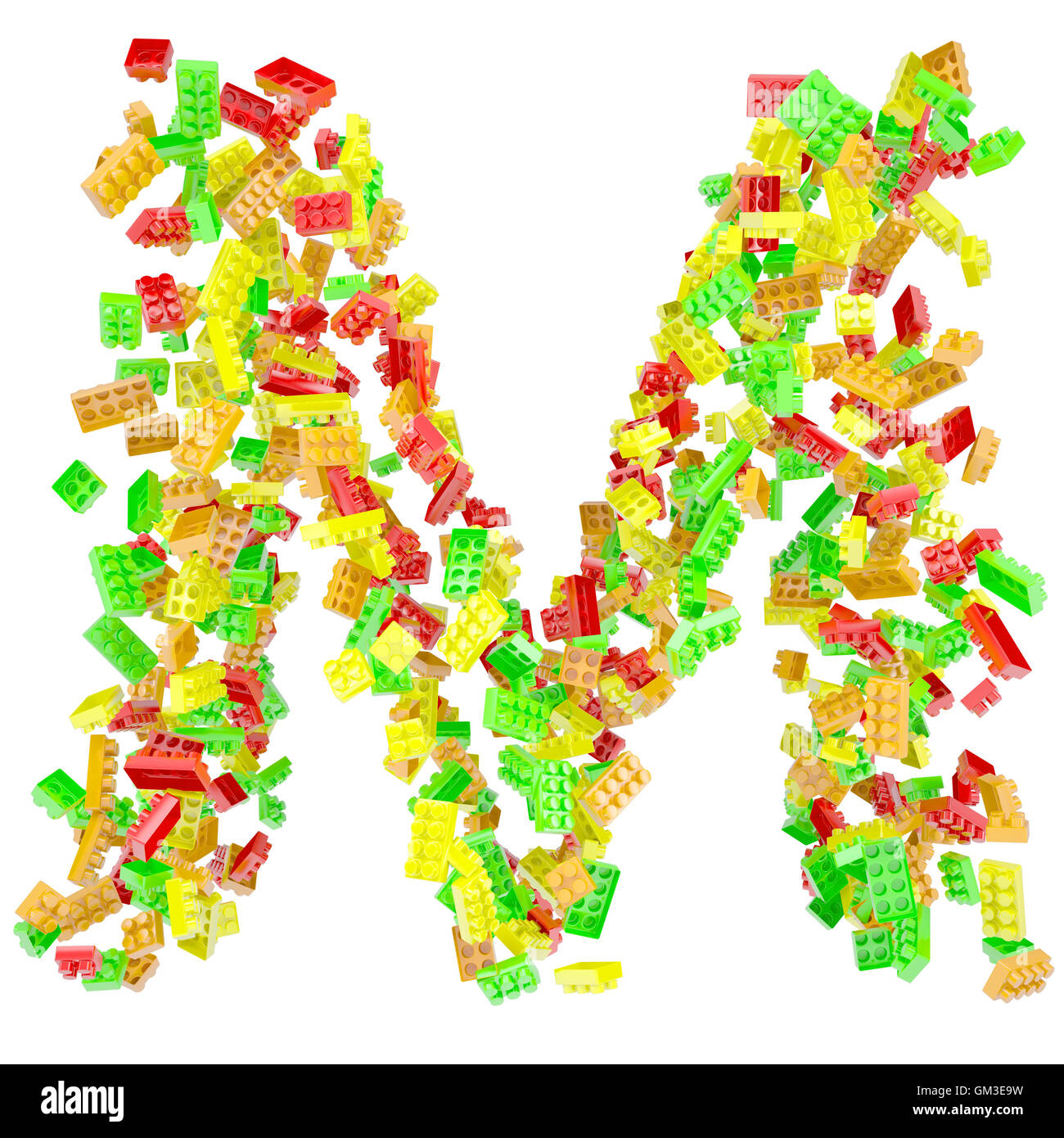 The letter M is made up of children's blocks Stock Photo - Alamy