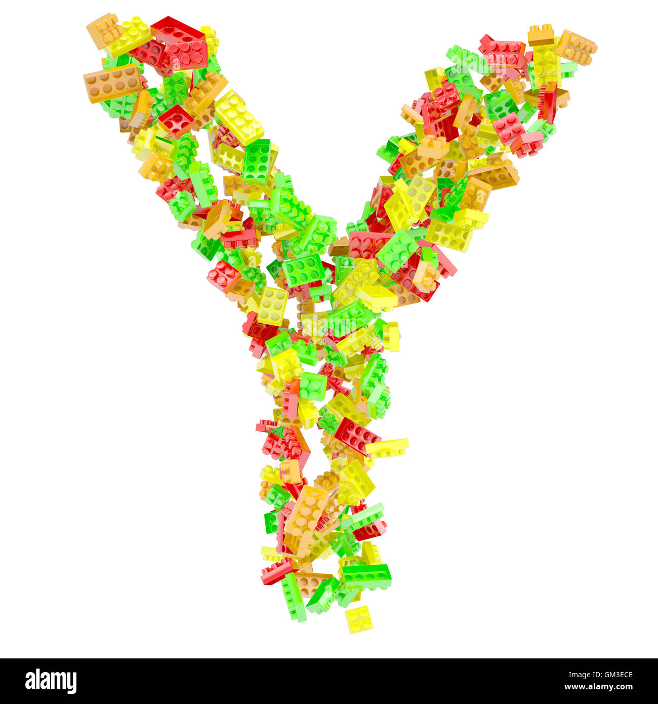 The letter Y is made up of children's blocks Stock Photo - Alamy