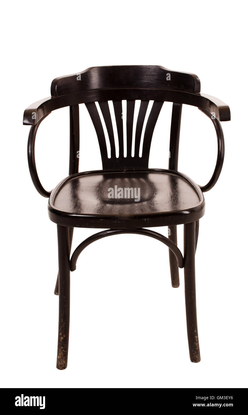 wooden chair on white background Stock Photo - Alamy