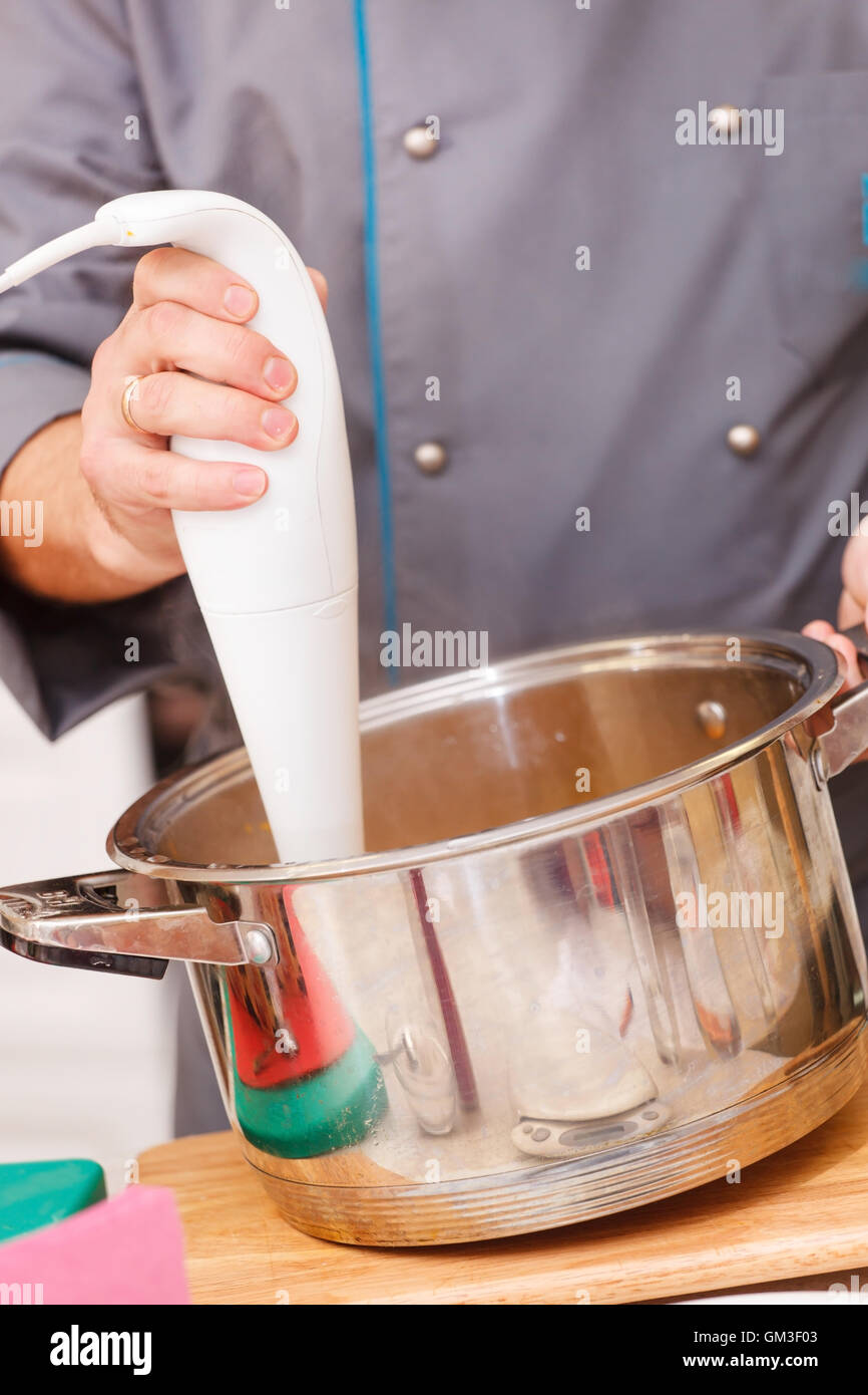 chef with mixer Stock Photo - Alamy