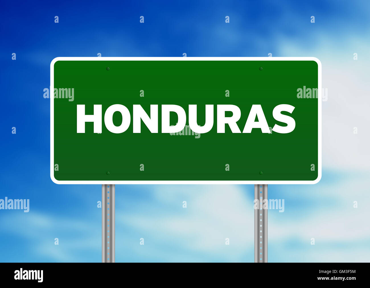 Honduras Highway Sign Stock Photo - Alamy