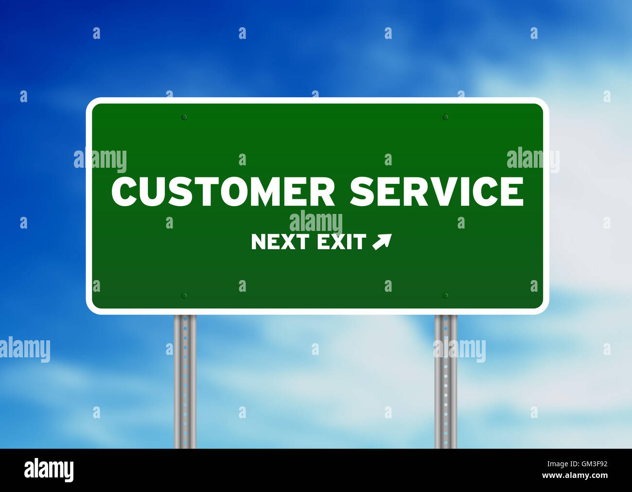 Customer Service Highway Sign Stock Photo - Alamy