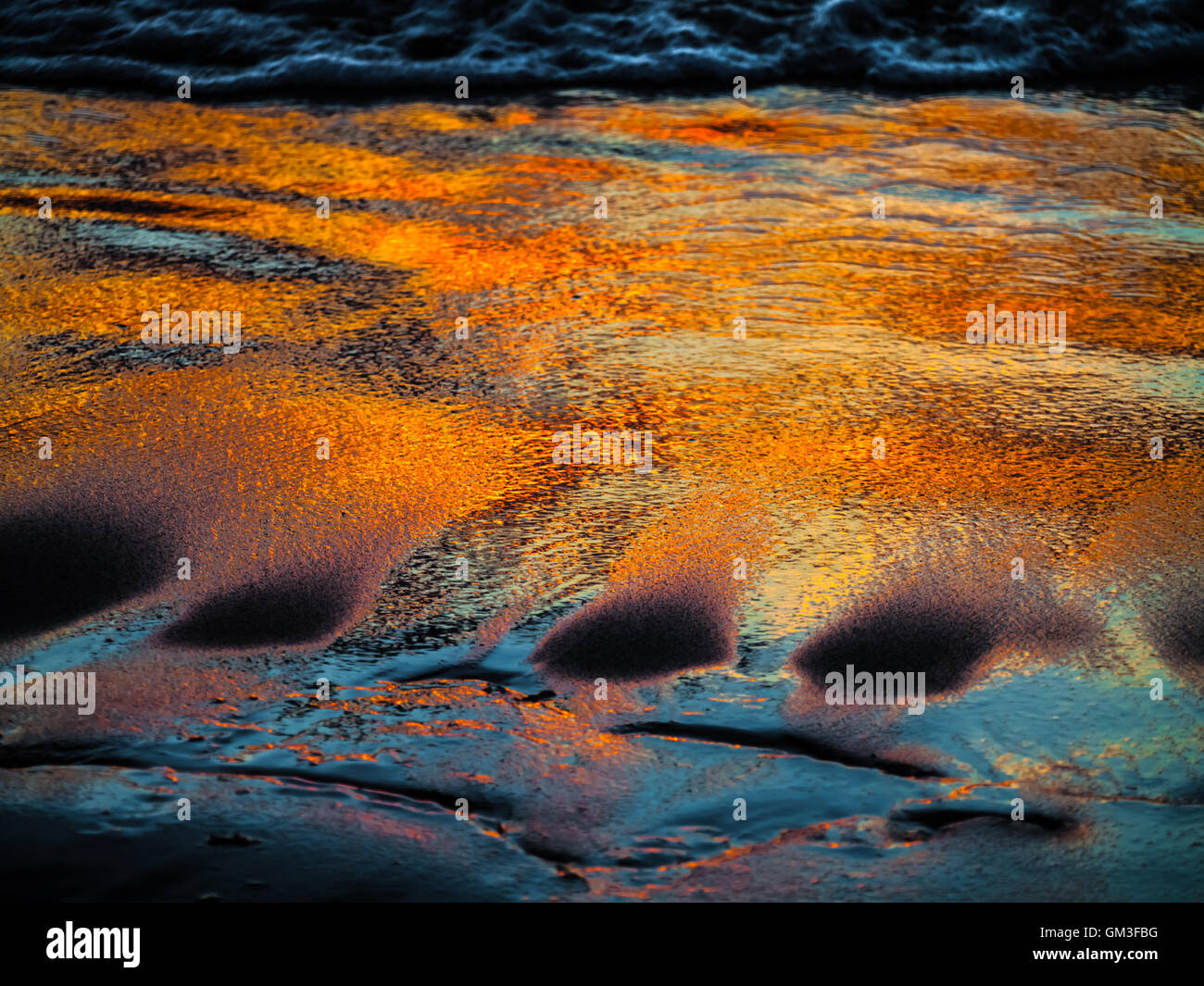 Water Reflections at Sunset - Lake Michigan, White River Lighthouse ...