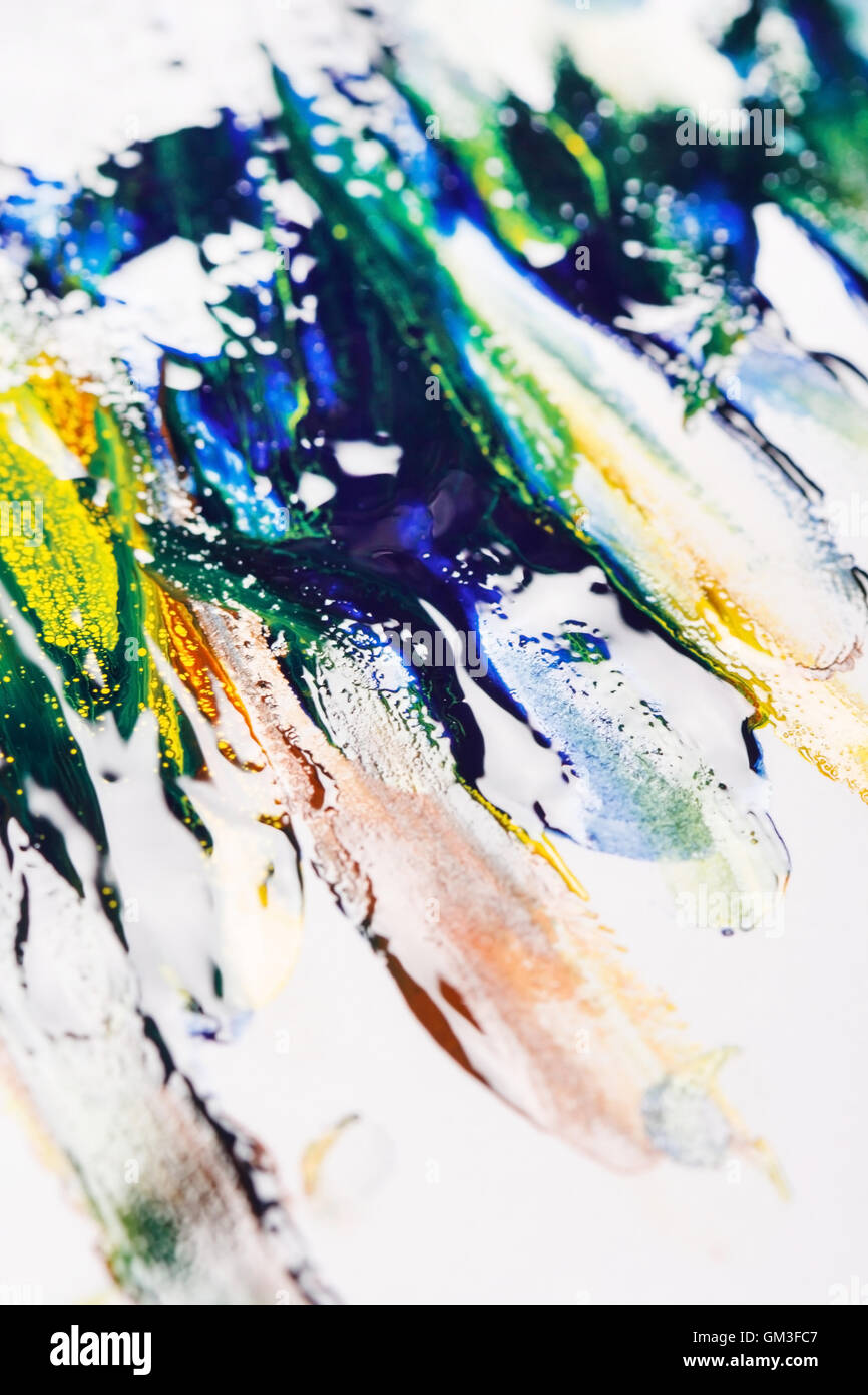 colorful oil paint palette Stock Photo - Alamy