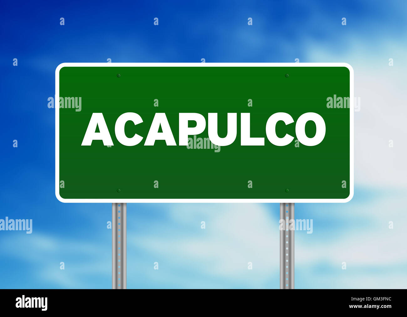 Acapulco Highway Sign Stock Photo - Alamy