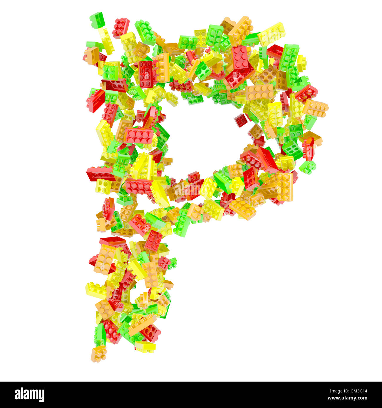 The letter P is made up of children's blocks Stock Photo - Alamy
