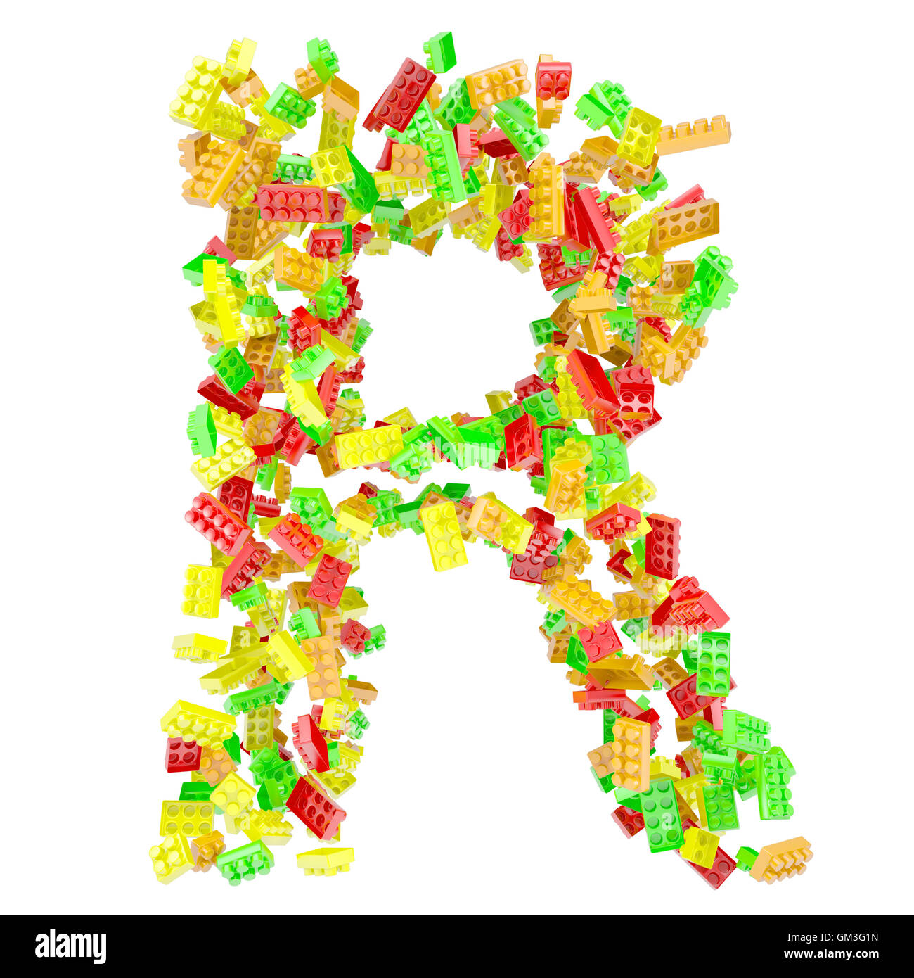 The letter R is made up of children's blocks Stock Photo - Alamy