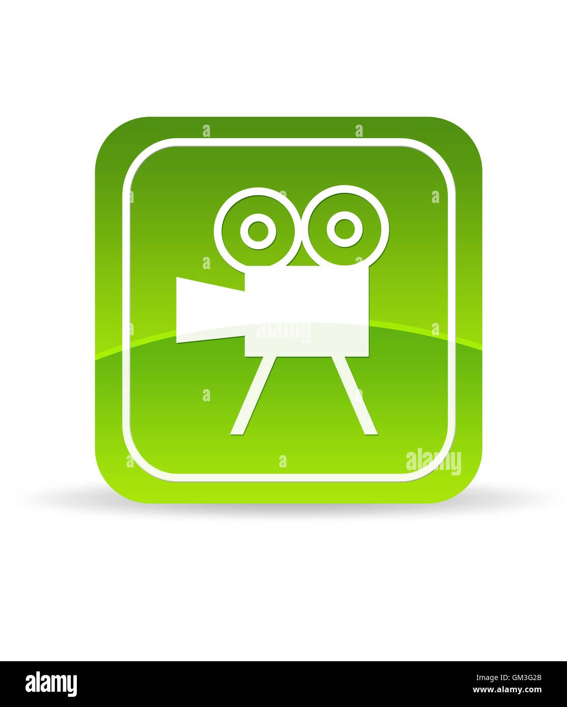 Green Video Camera Icon Stock Photo - Alamy