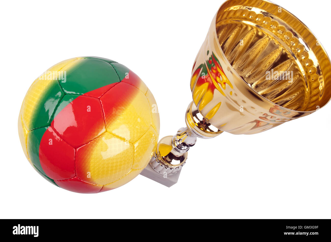 Golden cup and ball Stock Photo - Alamy