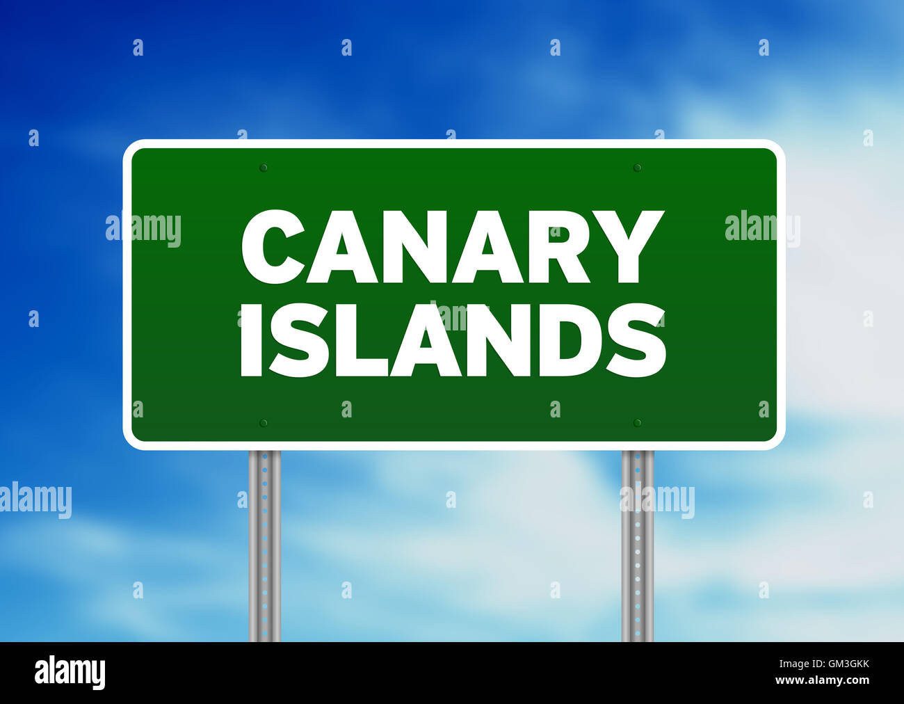 Canary Islands Highway Sign Stock Photo - Alamy