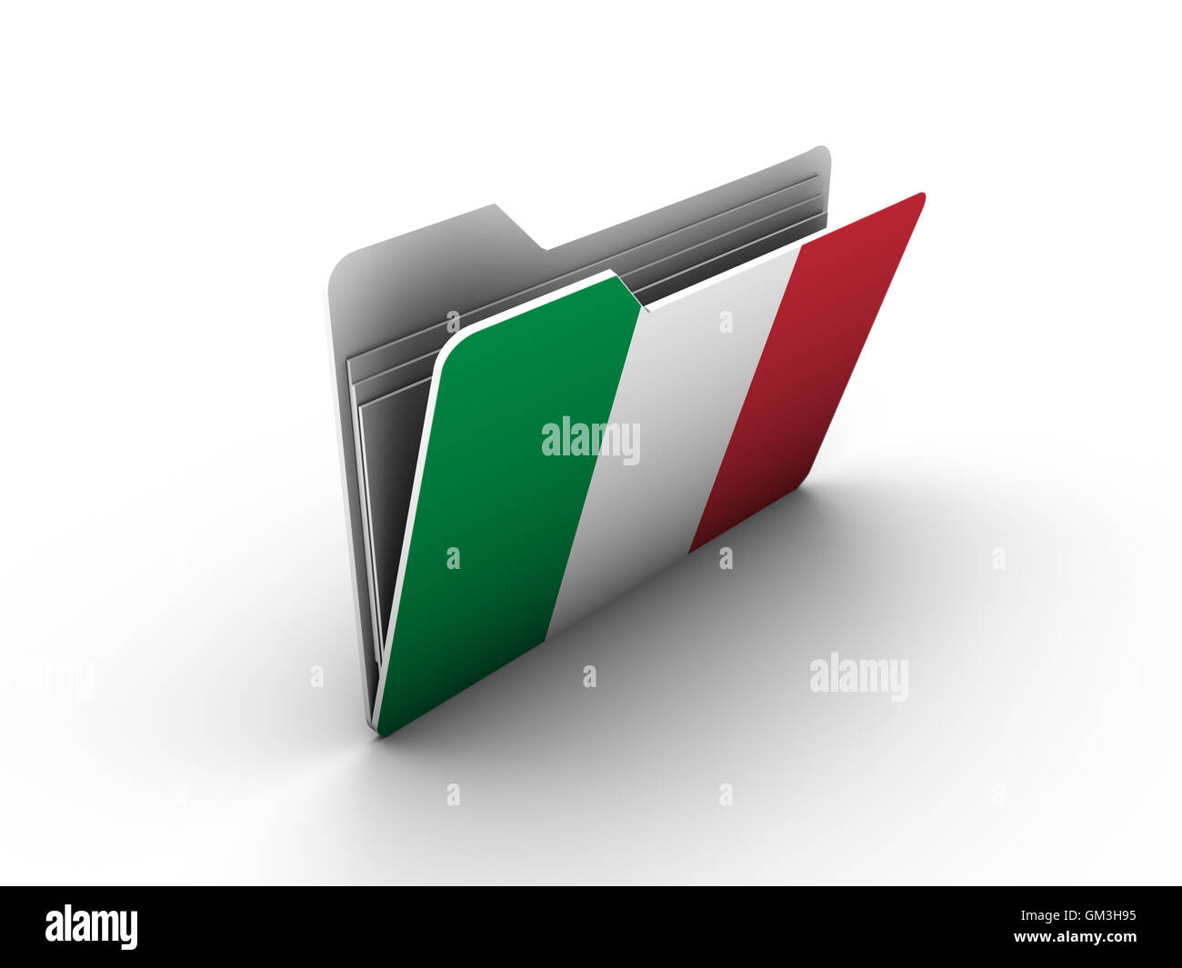 folder icon with flag of italy Stock Photo - Alamy