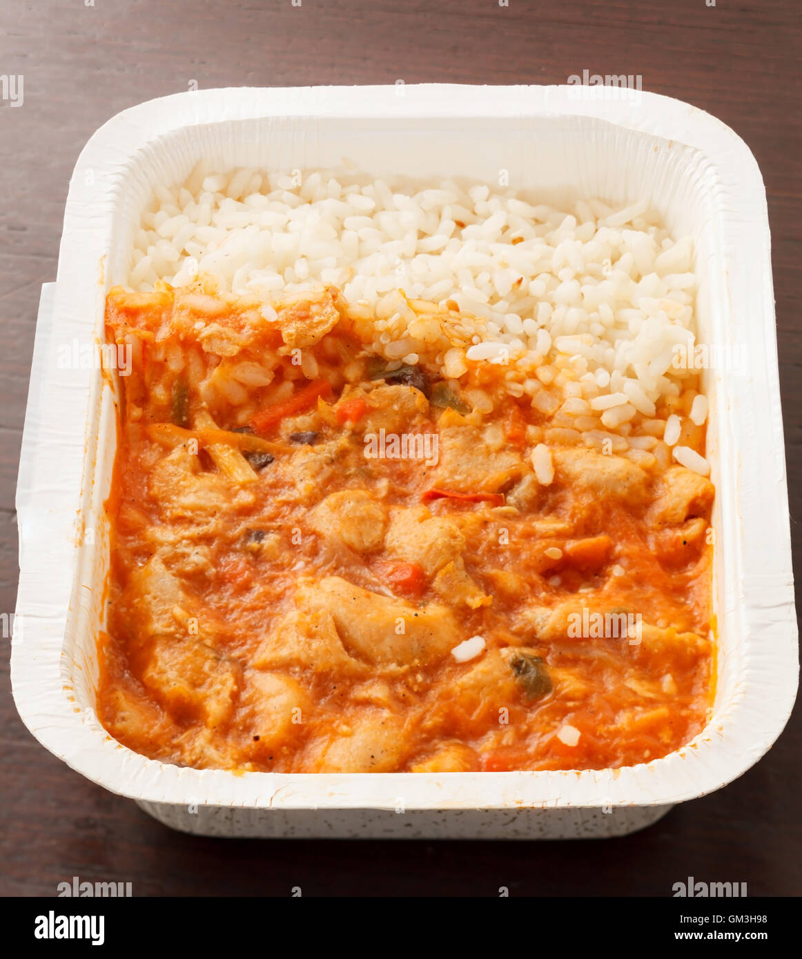 frozen rice with chicken Stock Photo - Alamy