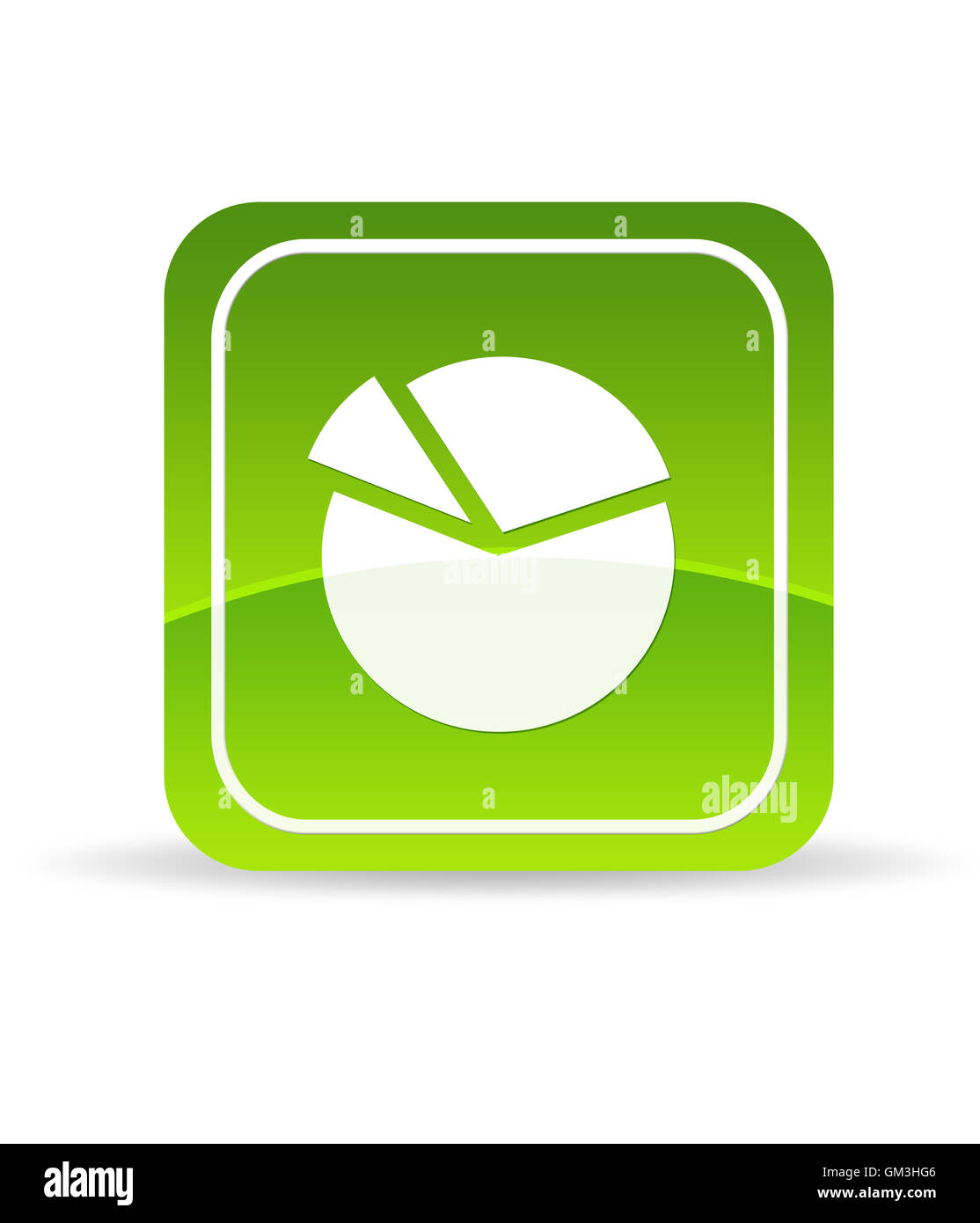 Green business Pie Chart Icon Stock Photo - Alamy