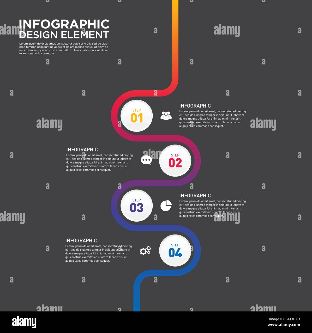 Infographic business report template layout design element vector ...