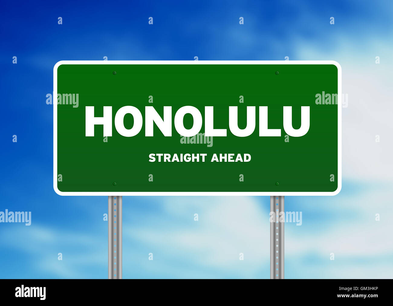 Honolulu Highway Sign Stock Photo - Alamy
